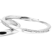 ペアリング ねじれ キュービックジルコニア S925製【NSPR42】