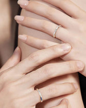 ペアリング ねじれ キュービックジルコニア S925製【NSPR42】